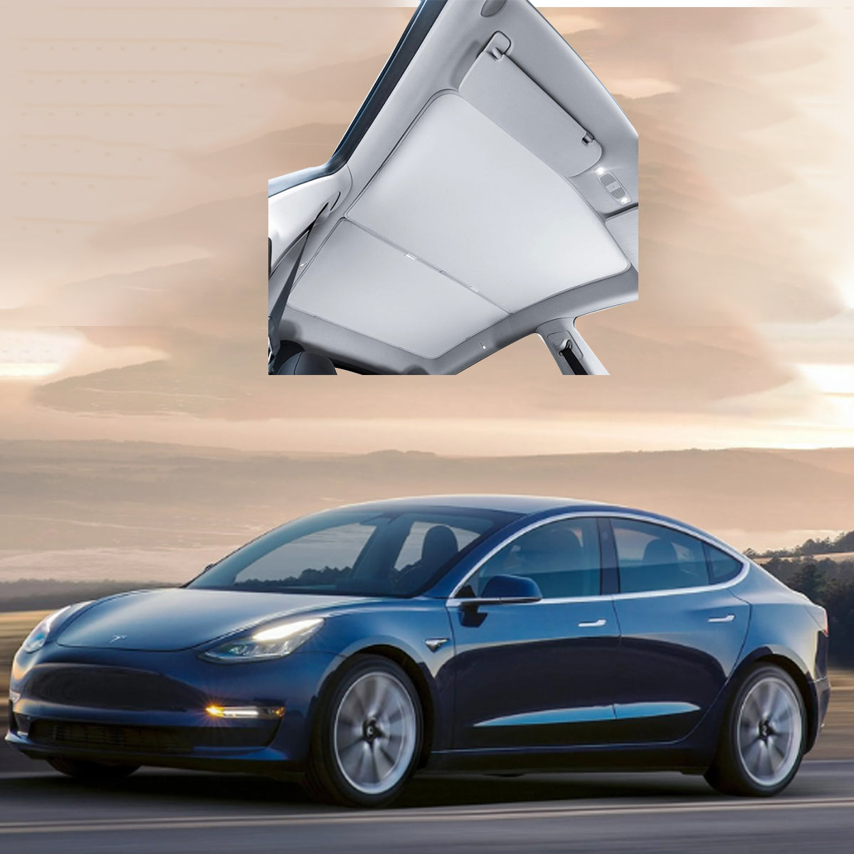 Tesla Model 3 Crystal Roof Sunshade – Wise EV Australia